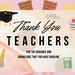 Teacher Appreciation Thank You Card End of Year Printable - Etsy