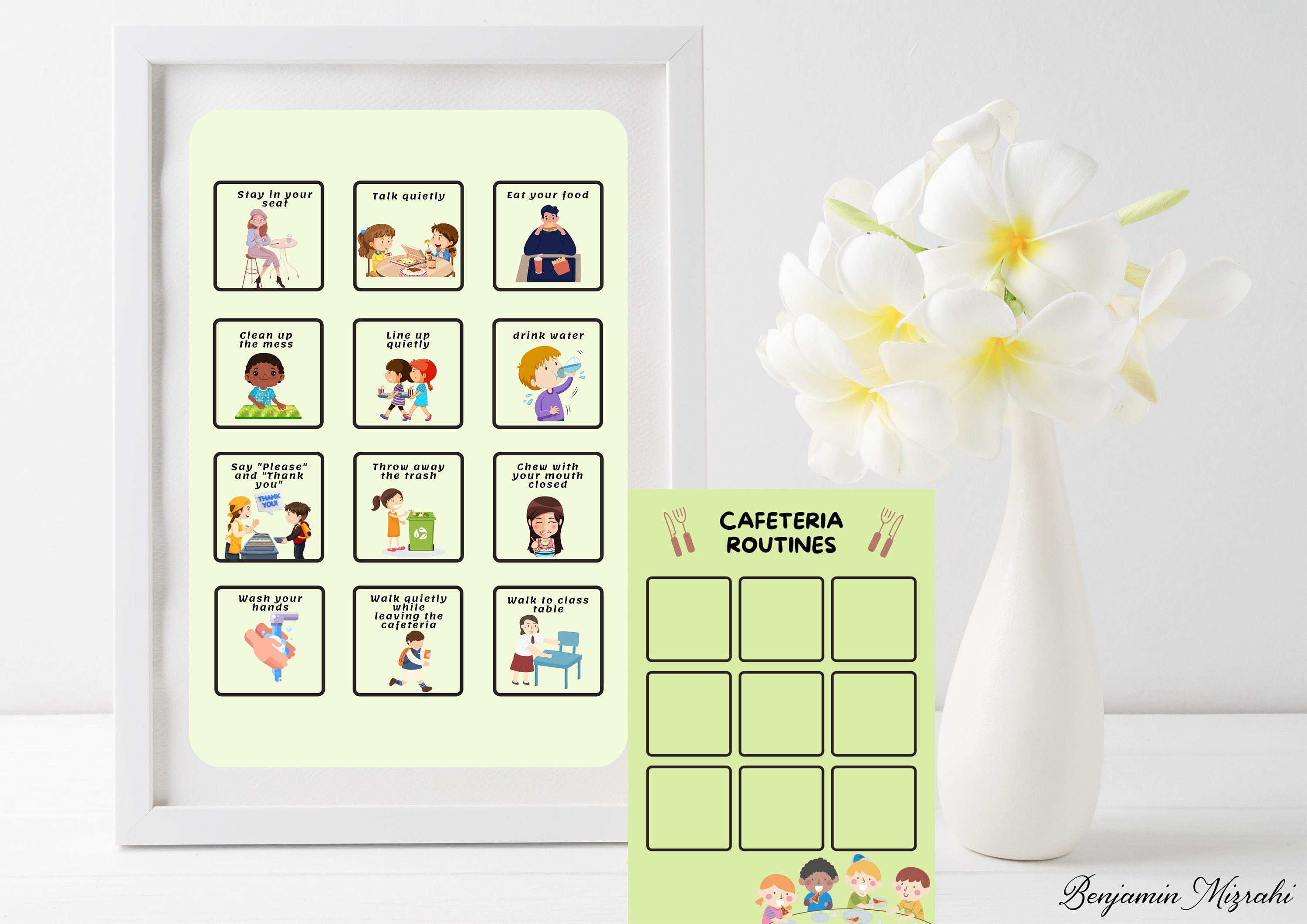 Cafeteria Routine Cards | Visual Schedule, Chore Chart (digital ...