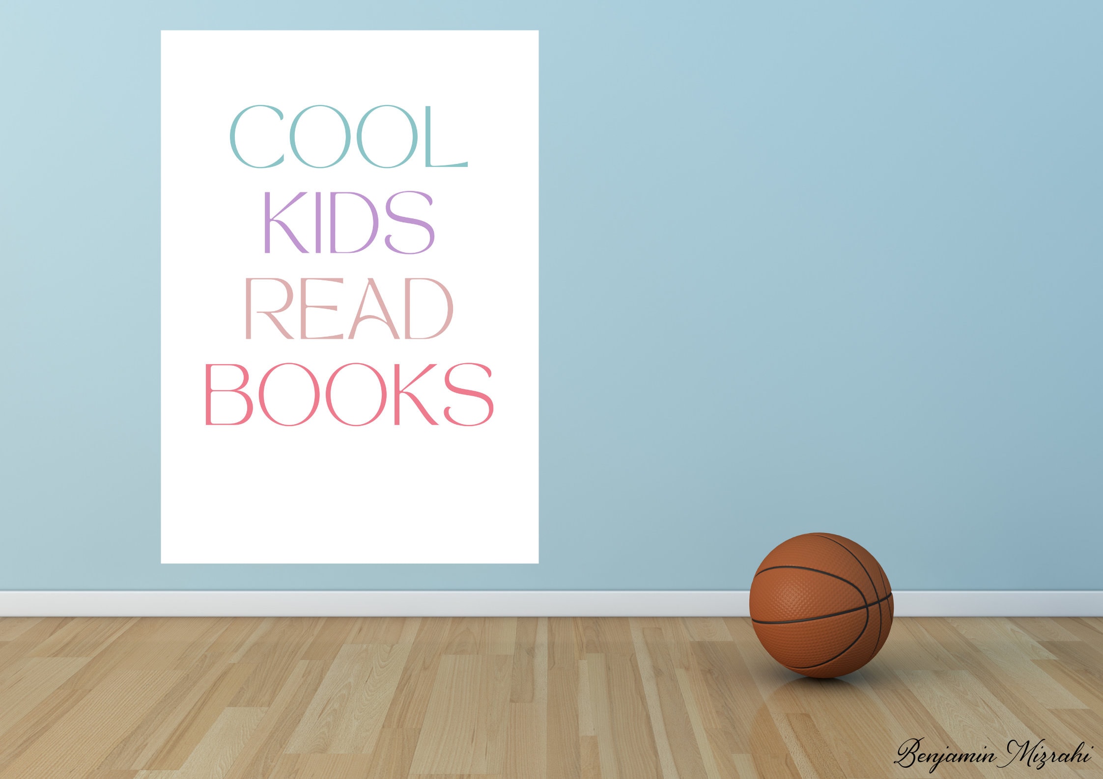Cool Kids Read Books Typography Poster - Kids Read Book Printable Wall ...