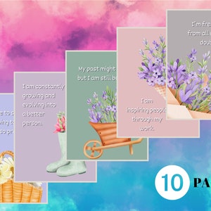 10 Printable Affirmation Cards for Self Love, Self Concept and ...