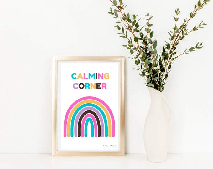 12 Calming Corner Posters, Rainbow Classroom Decor, Emotional Self ...