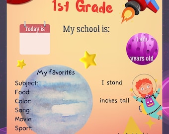 Editable First or Last Day of School Sign Any Grade Sign for Boy or ...