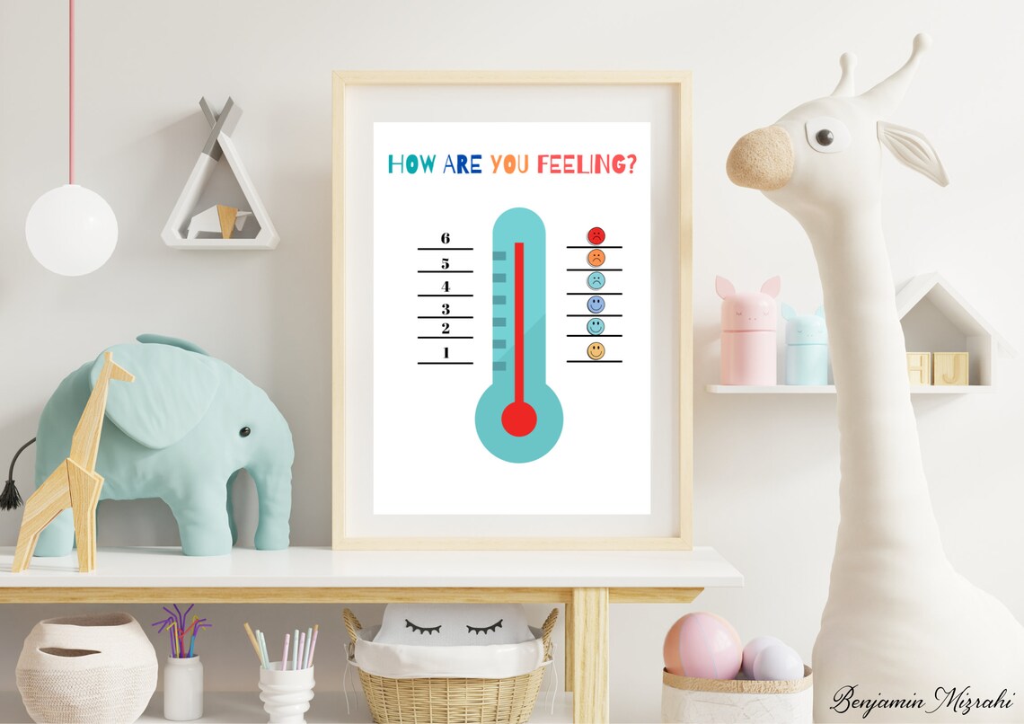 How Are You Feeling Thermometer Poster My Emotions Poster - Etsy