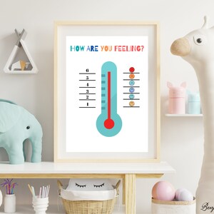 How Are You Feeling Thermometer Poster - My Emotions Poster - Emotional ...