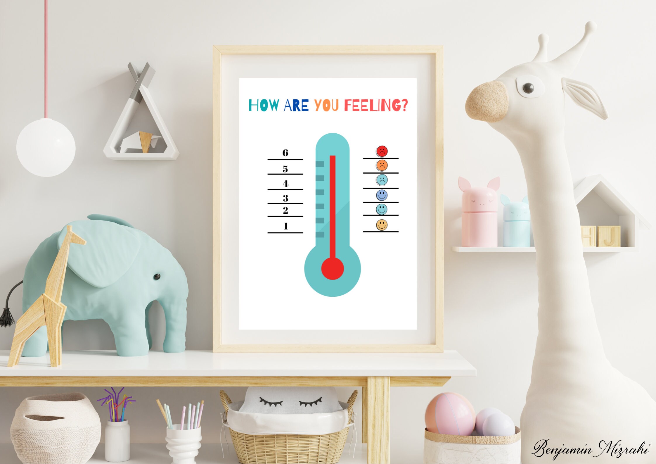 How Are You Feeling Thermometer Poster My Emotions Poster - Etsy