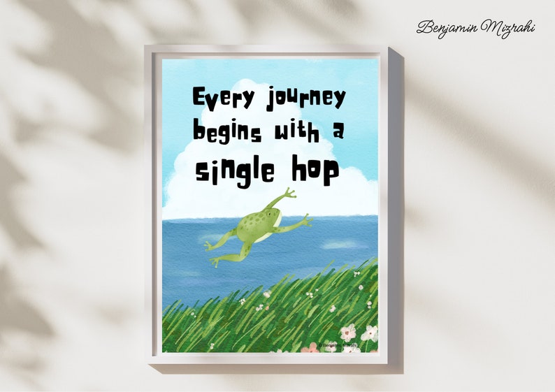 Every Journey Begins With A Single Hop PRINTABLE Art, Wall Art, Quote ...