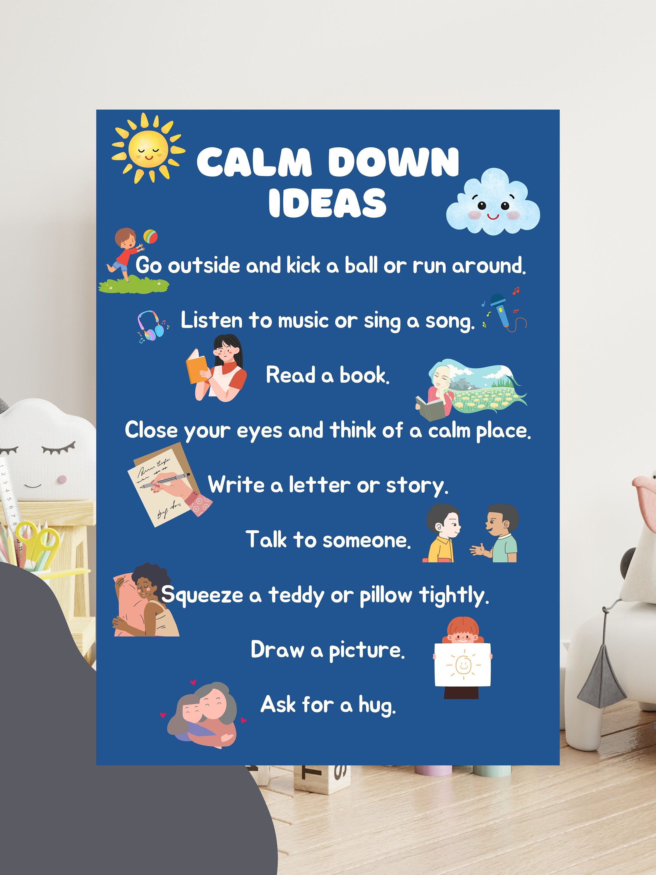 9 Calming Techniques Calm Down Corner Posters Educational Wall Art ...