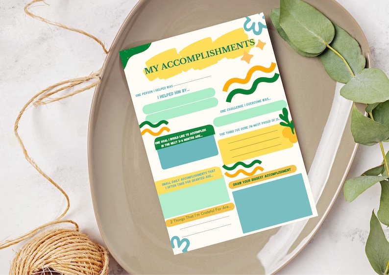 My Accomplishment Journal, Self-esteem Journal, Growth Mindset, Therapy ...