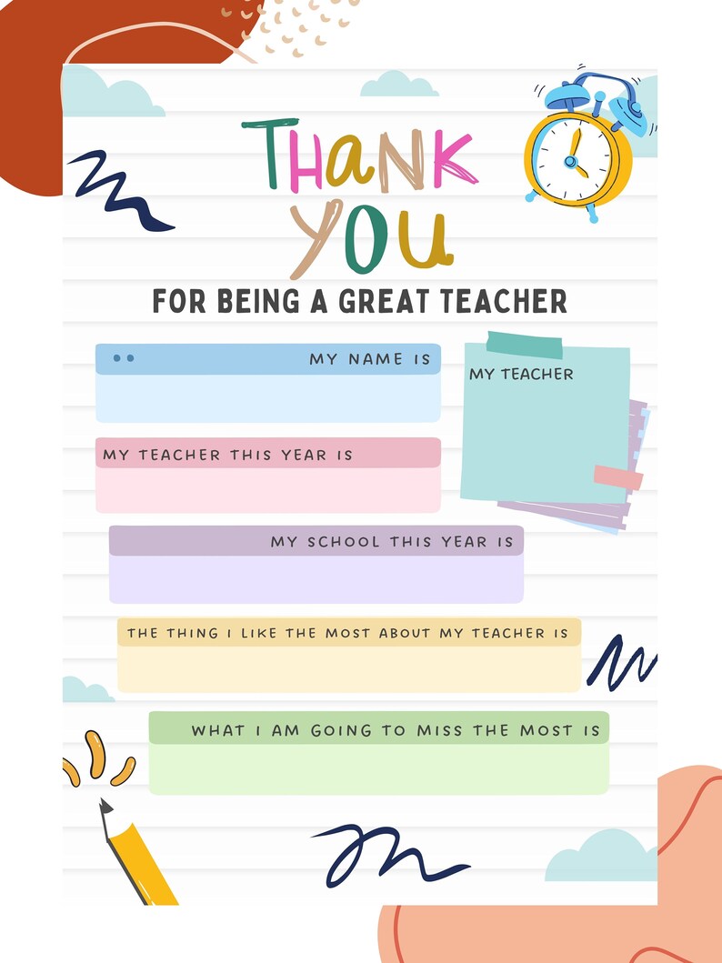 Teacher Appreciation Week Printable Thank You Digital Coloring Page ...