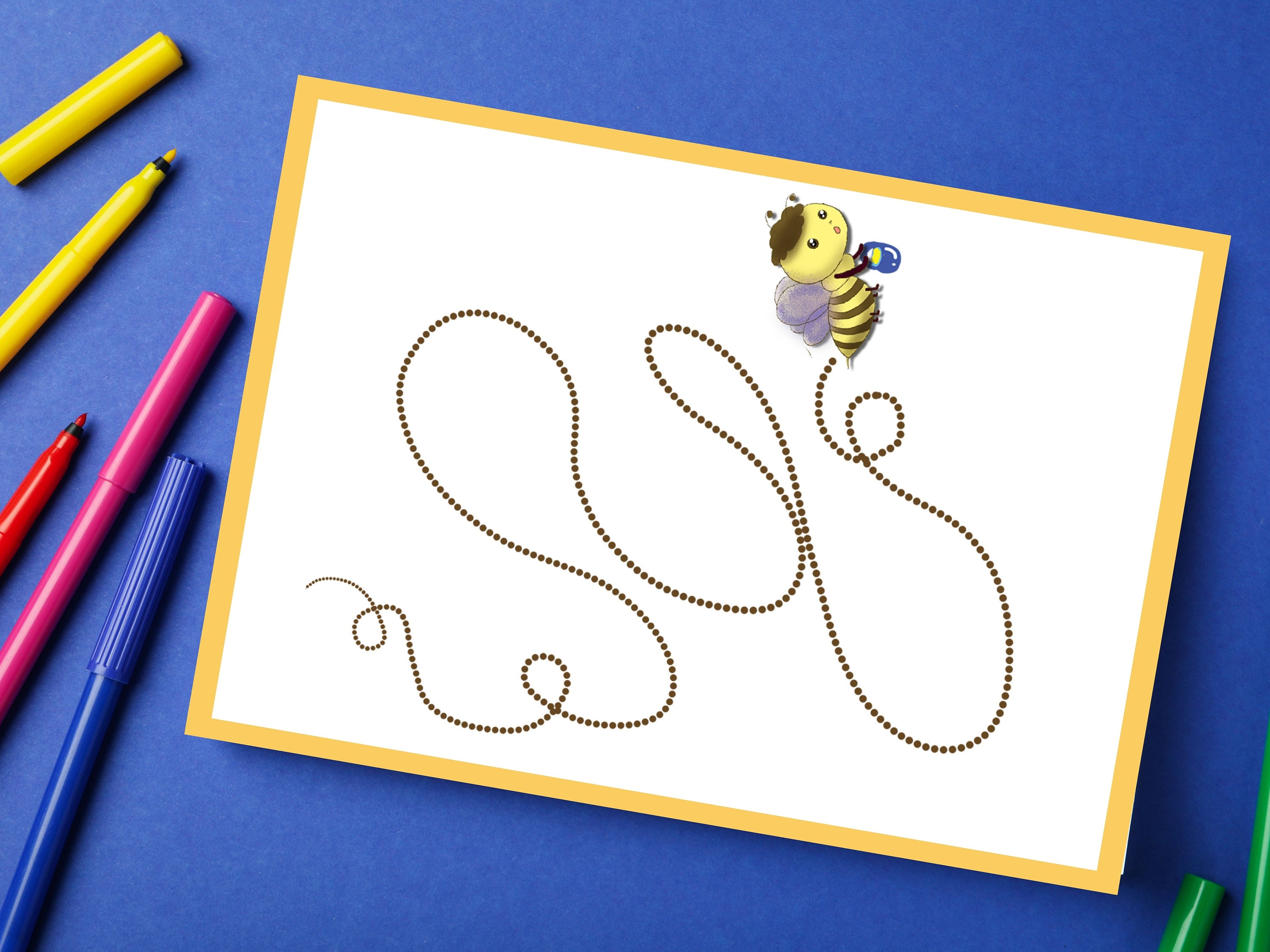 Finger BEE Tracing Calming Cards, Printable Mindfulness Flash Cards ...