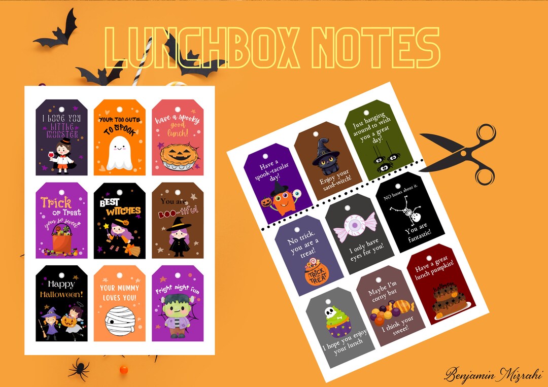 Printable Halloween Lunchbox Notes, Kids Jokes, Spooky Season (digital ...