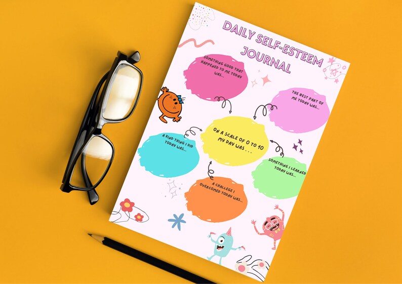Self-esteem Journal Worksheet for Kids & Teens (digital Download) - Etsy