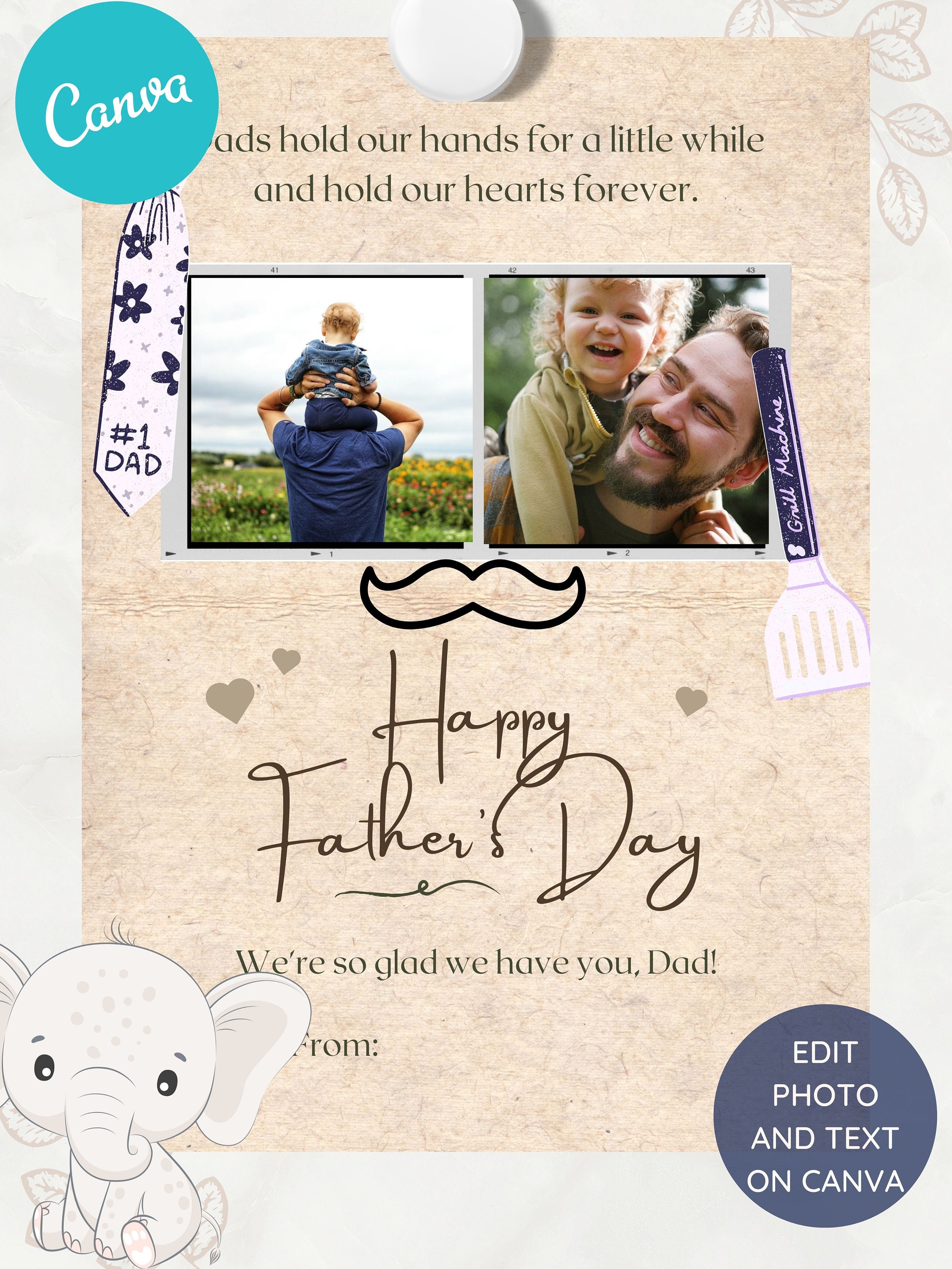 Happy Fathers Day Digital Printable Instant Download - Etsy