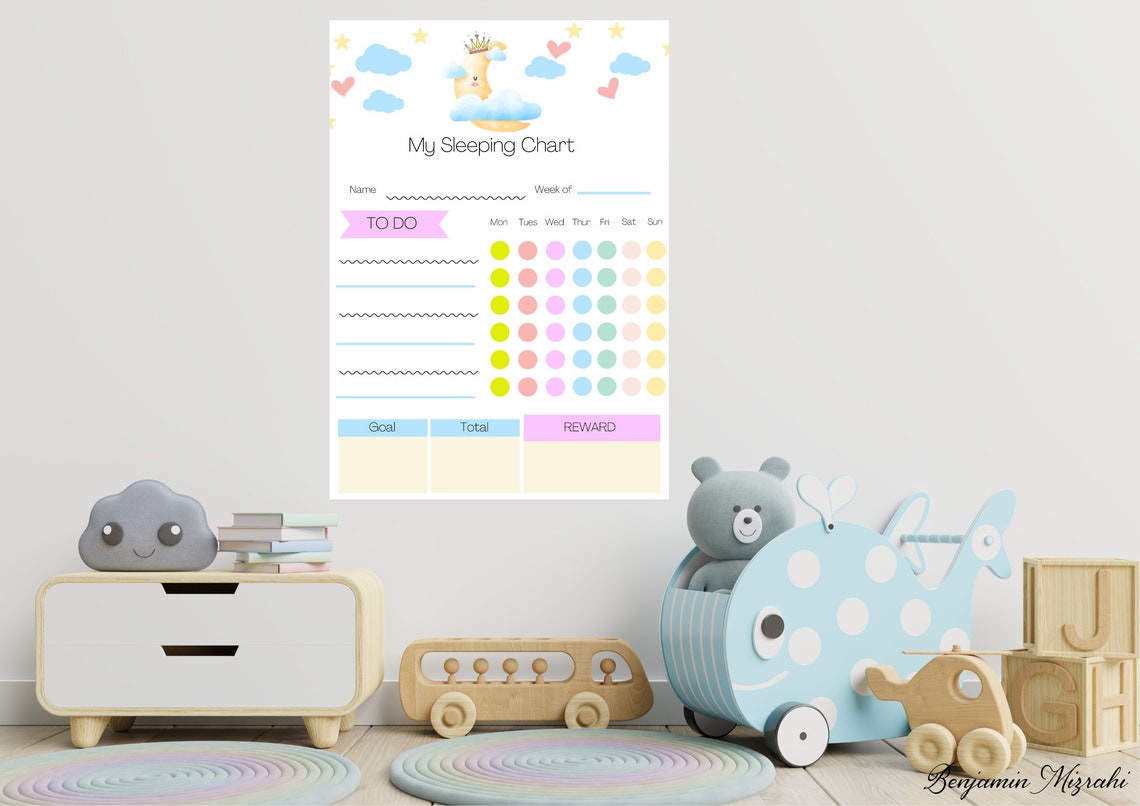 Sleeping Chart for Kids Toddlers and Preschoolers Kids - Etsy