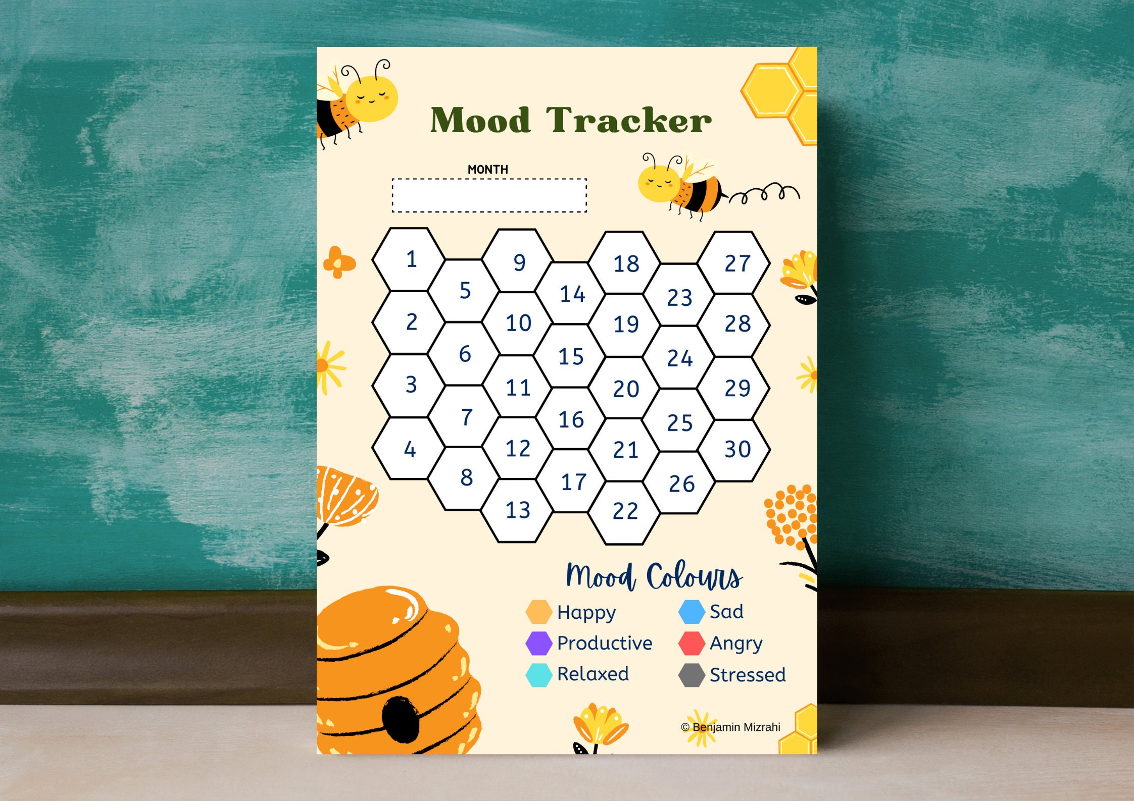 Printable Mood Tracker Pages for Planners and Journals, Health Wellness ...