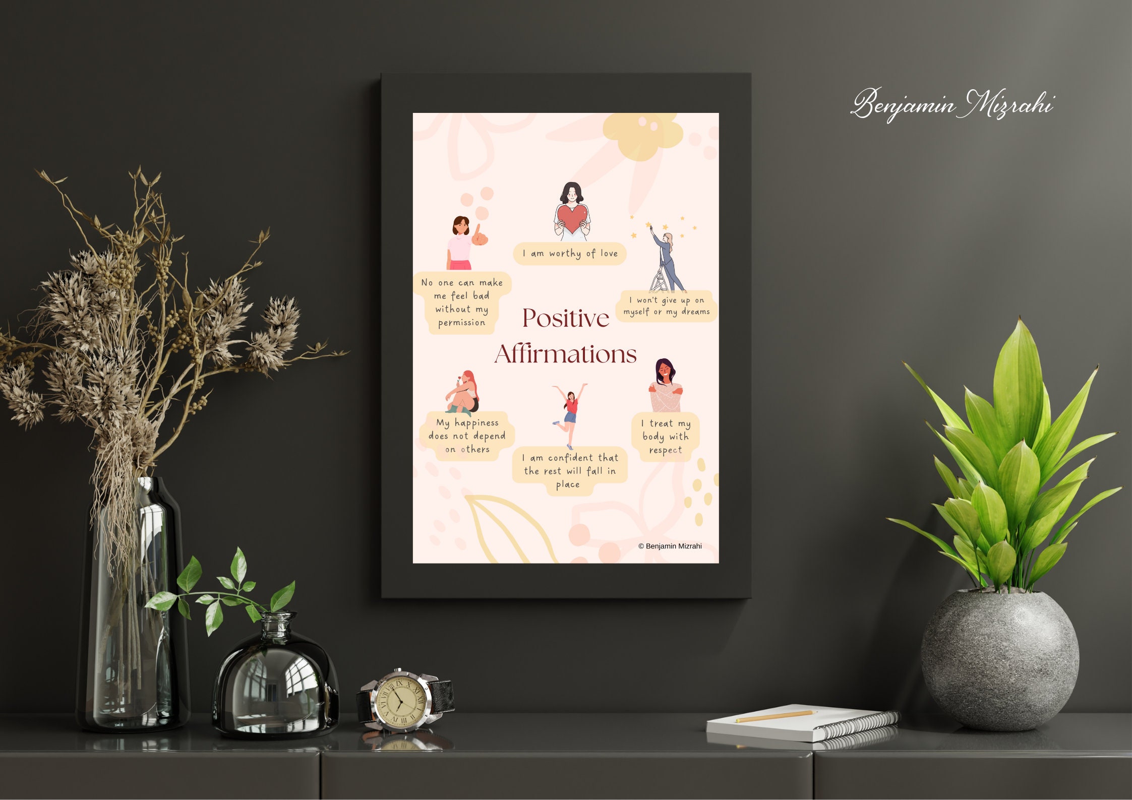 Positive Affirmations Poster | Self-talk Therapy Poster | Inner Voice ...