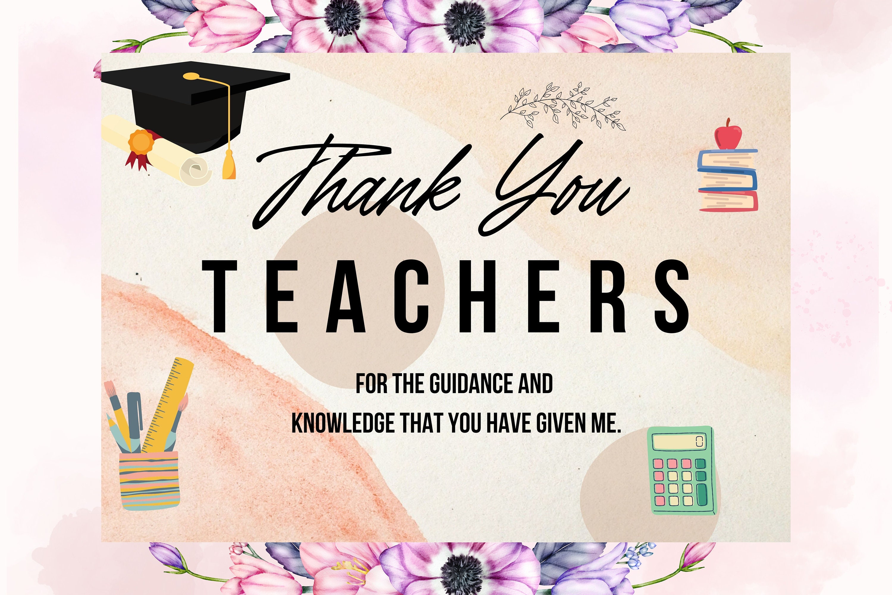 Teacher Appreciation, Thank You Card, End of Year, Printable Gifts ...
