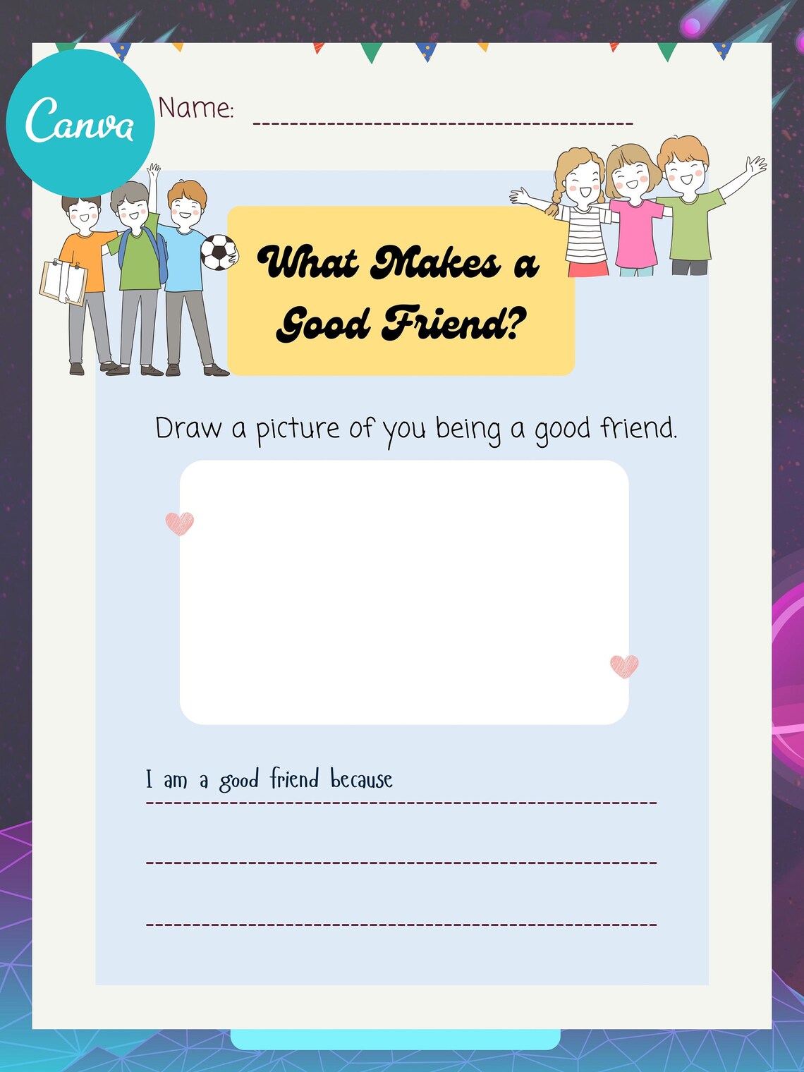 Good Vs Bad Friends Poster - PRINTABLE Emotional Learning Social Skills ...