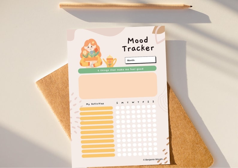 Daily Mood Tracking Chart Template, Printable Mood Tracker Pages for ...