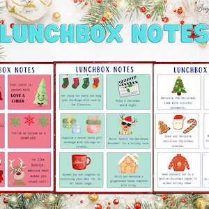 Christmas Lunch Box Jokes, Lunch Box Notes, Printable Christmas Cracker ...