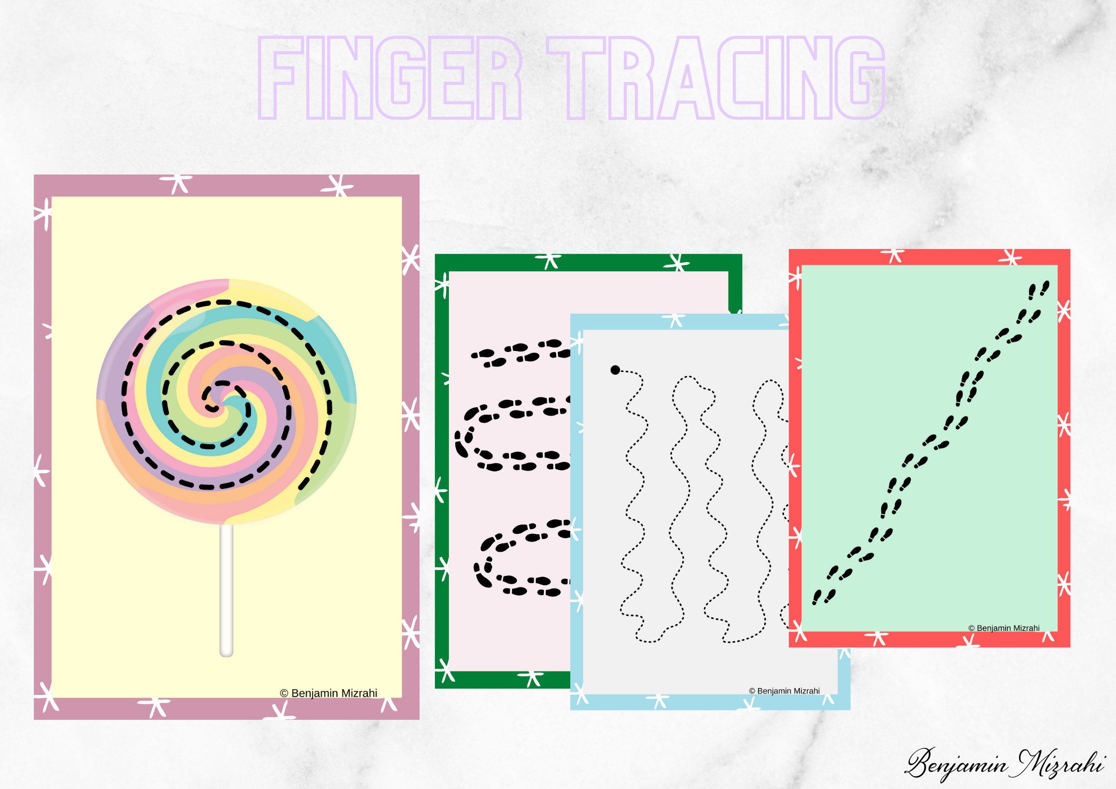 Mindfulness Finger Tracing Calming Printable Cards | Calm Down Corner ...