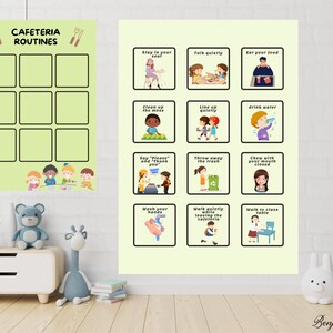 Cafeteria Routine Cards | Visual Schedule, Chore Chart (digital ...