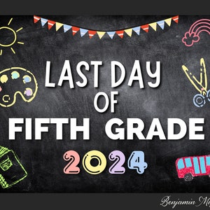 Editable First or Last Day of School Sign - Any Grade Sign for Boy or ...
