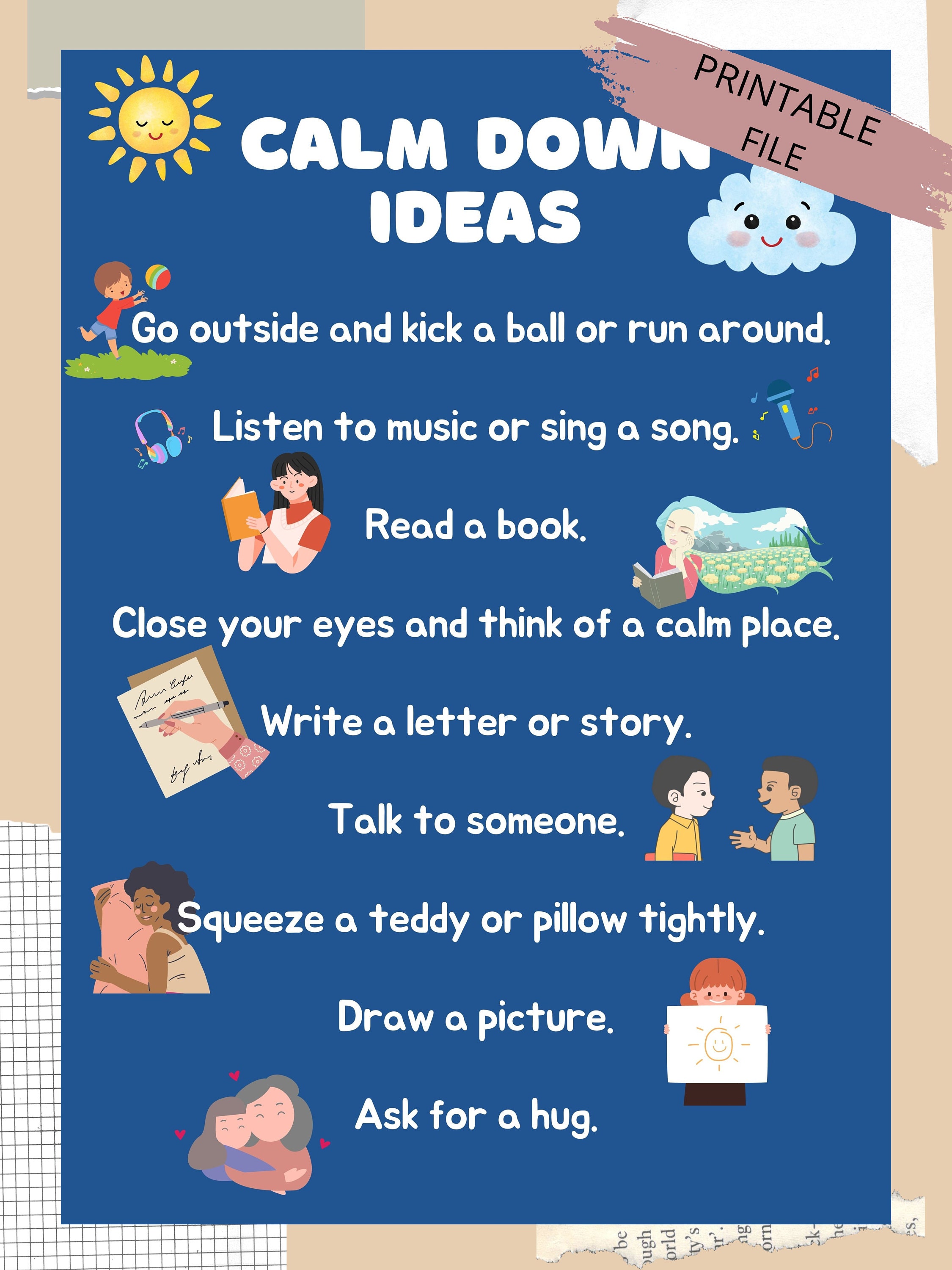 9 Calming Techniques Calm Down Corner Posters Educational Wall Art ...