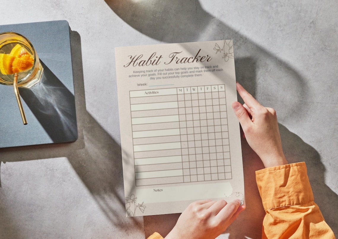 Weekly Habit Tracker Printable Habit Tracker Template Routine Tracker 7 ...