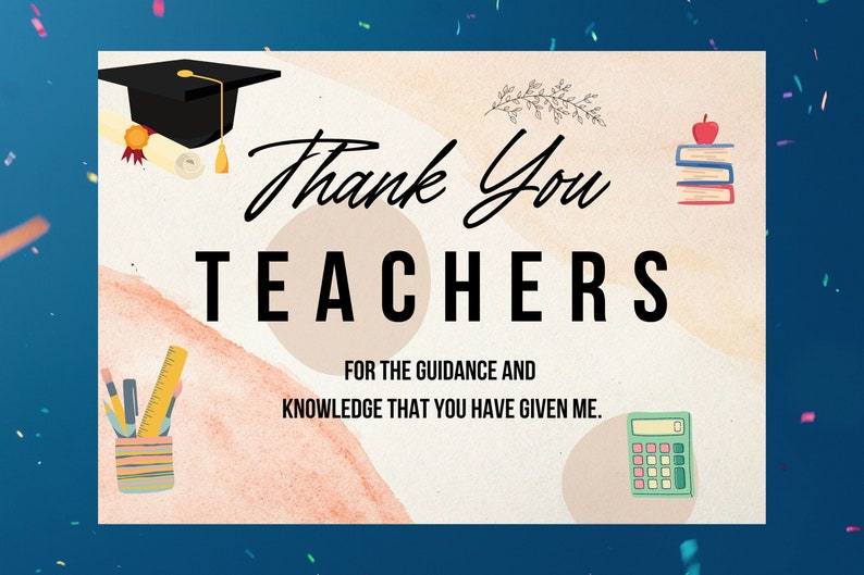 Teacher Appreciation, Thank You Card, End of Year, Printable Gifts ...