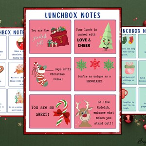 Christmas Lunch Box Jokes, Lunch Box Notes, Printable Christmas Cracker ...