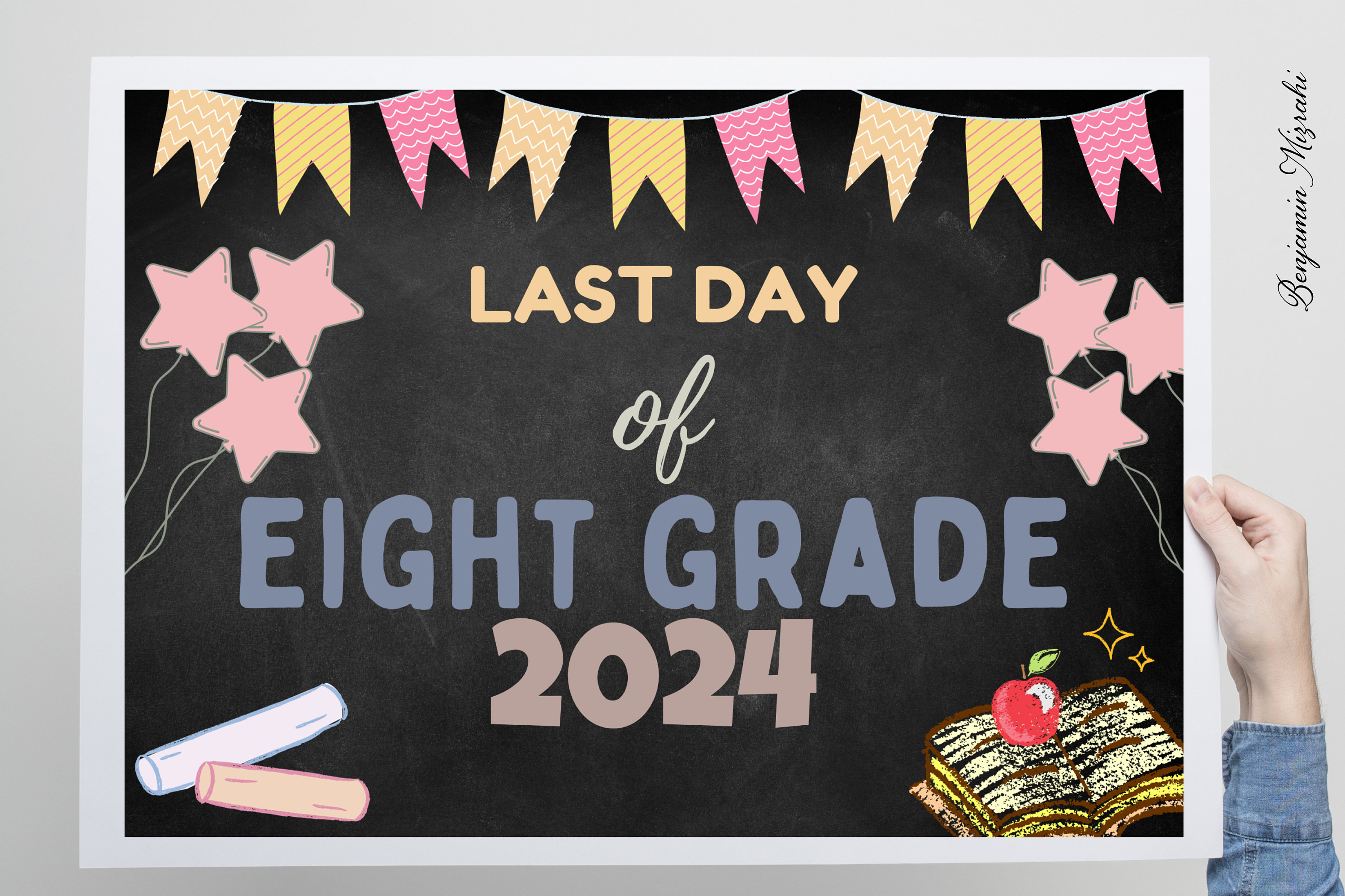 Last Day of School Printable Chalkboard Signs instant Download Last Day ...