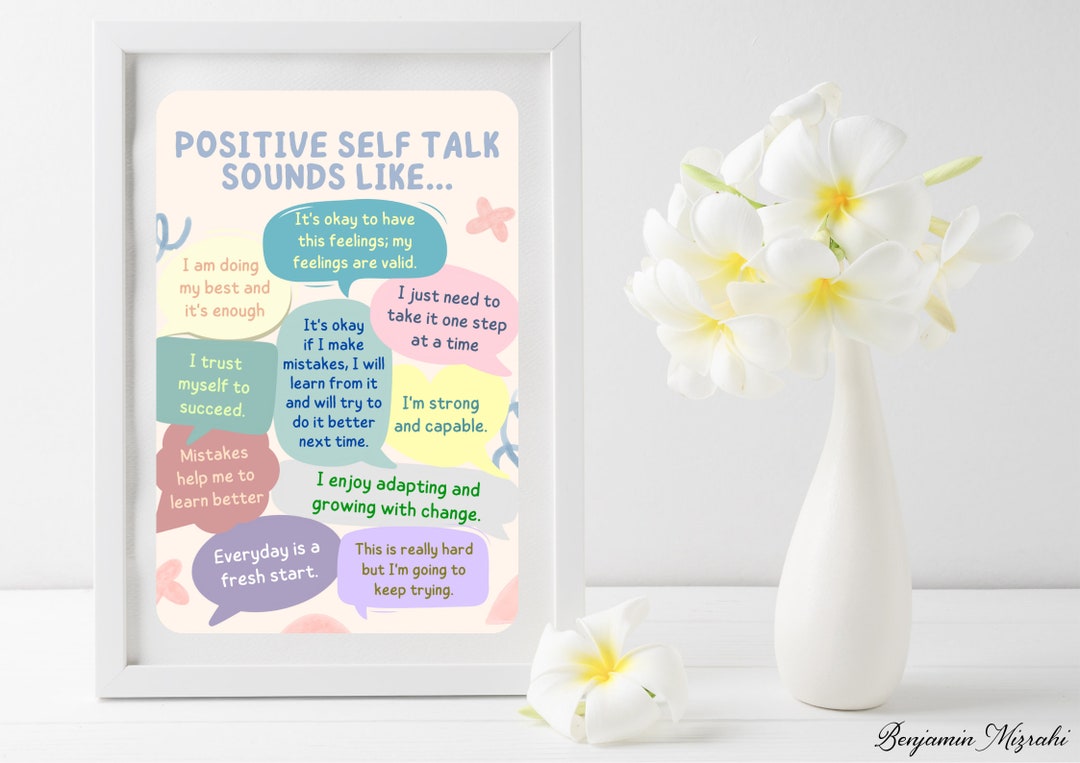 Positive Self Talk | Healthy Self-talk, Anxiety, Affirmations, Therapy ...