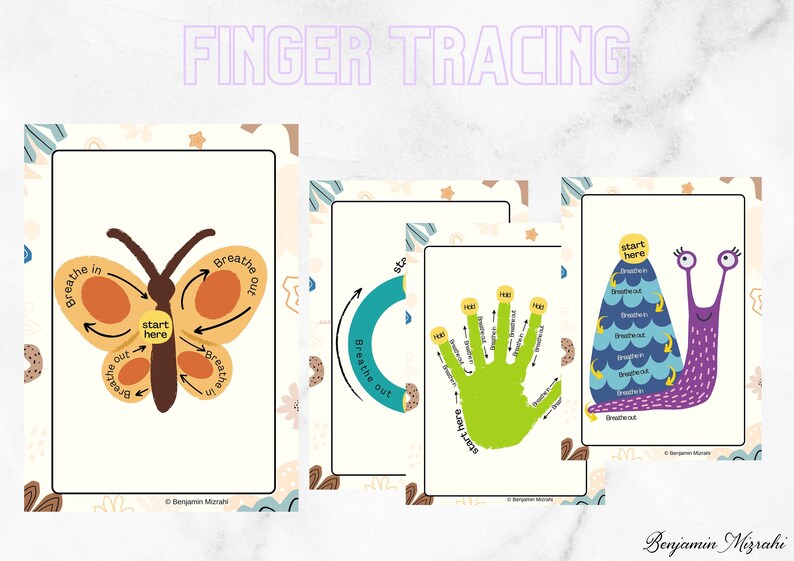 Finger Tracing Calming Cards, Mindfulness Activity (printable) - Etsy