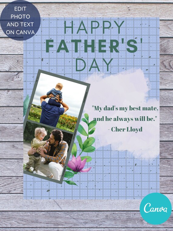 Happy Fathers Day Digital Printable Instant Download - Etsy