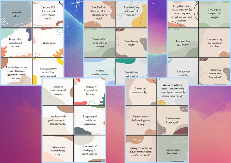 Printable Affirmation Cards for Positive Mindset, Manifesting Cards ...