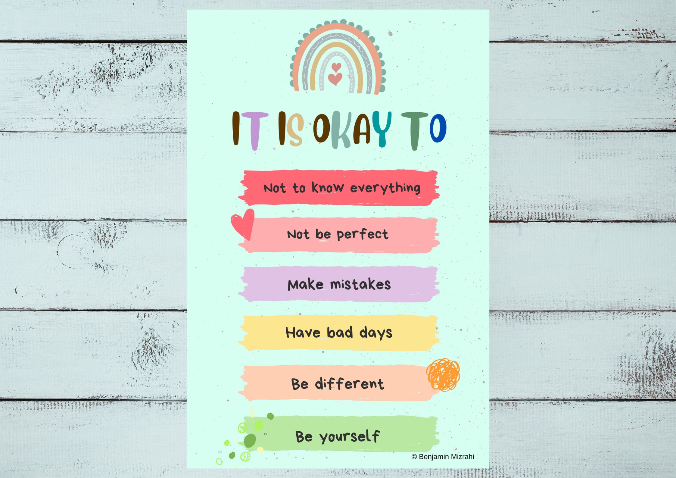 It is Okay to Not Know Everything Not to Be Perfect Motivational Print ...