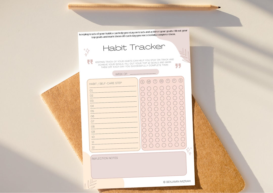 Habit Tracker | Habit/self-care Step | Daily Habit | Printable Goal ...