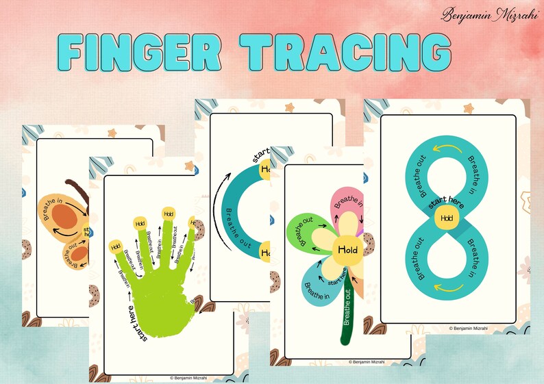 Finger Tracing Calming Cards, Mindfulness Activity (printable) - Etsy