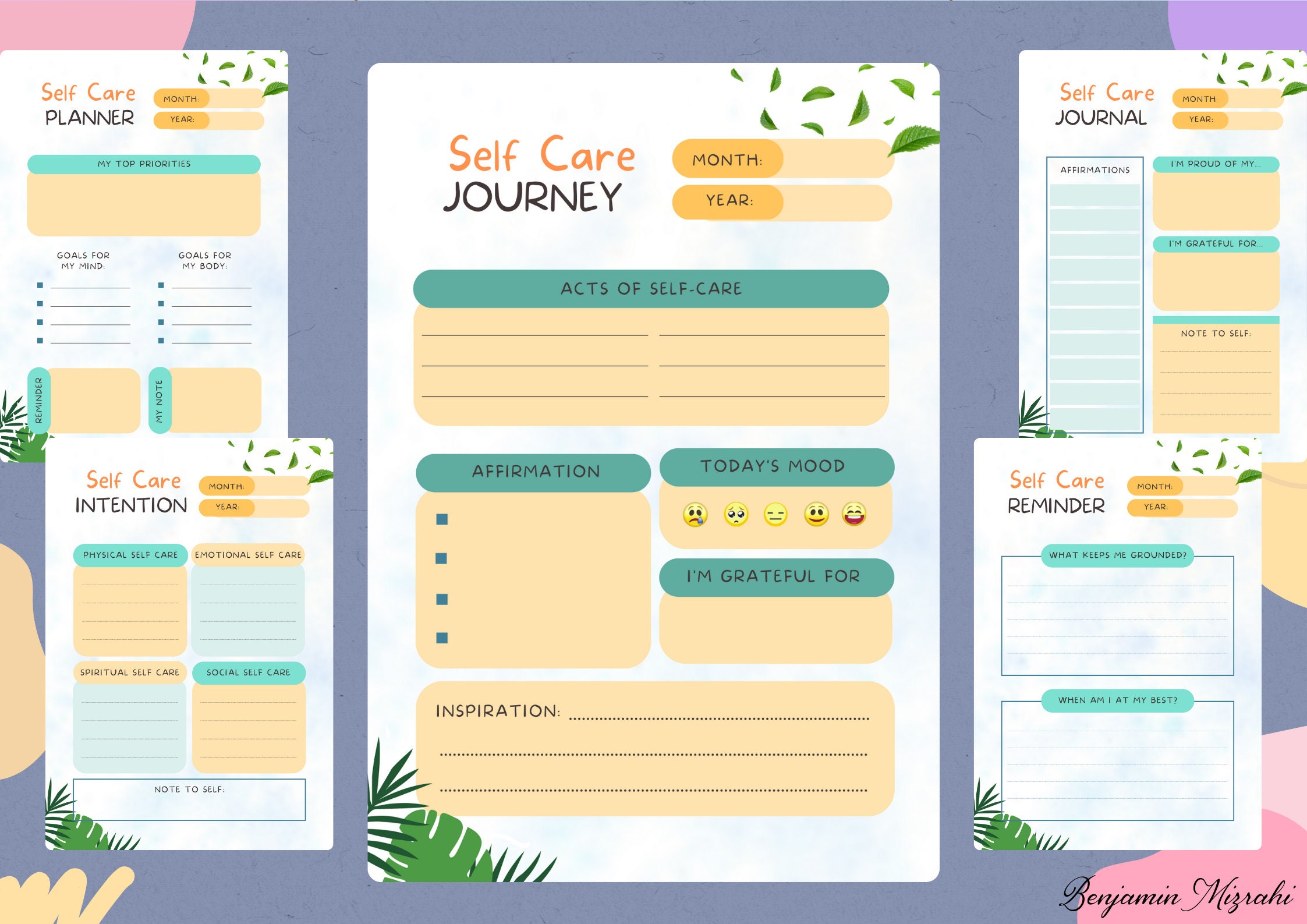 Self Care Journey Planner Printable | Self Care Journal | Self Care ...