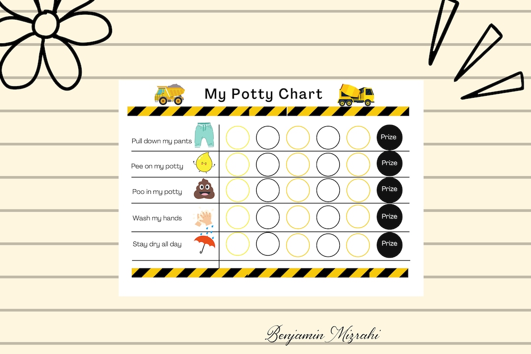 Potty Training Reward Chart - Kids Toilet Training (digital Download ...