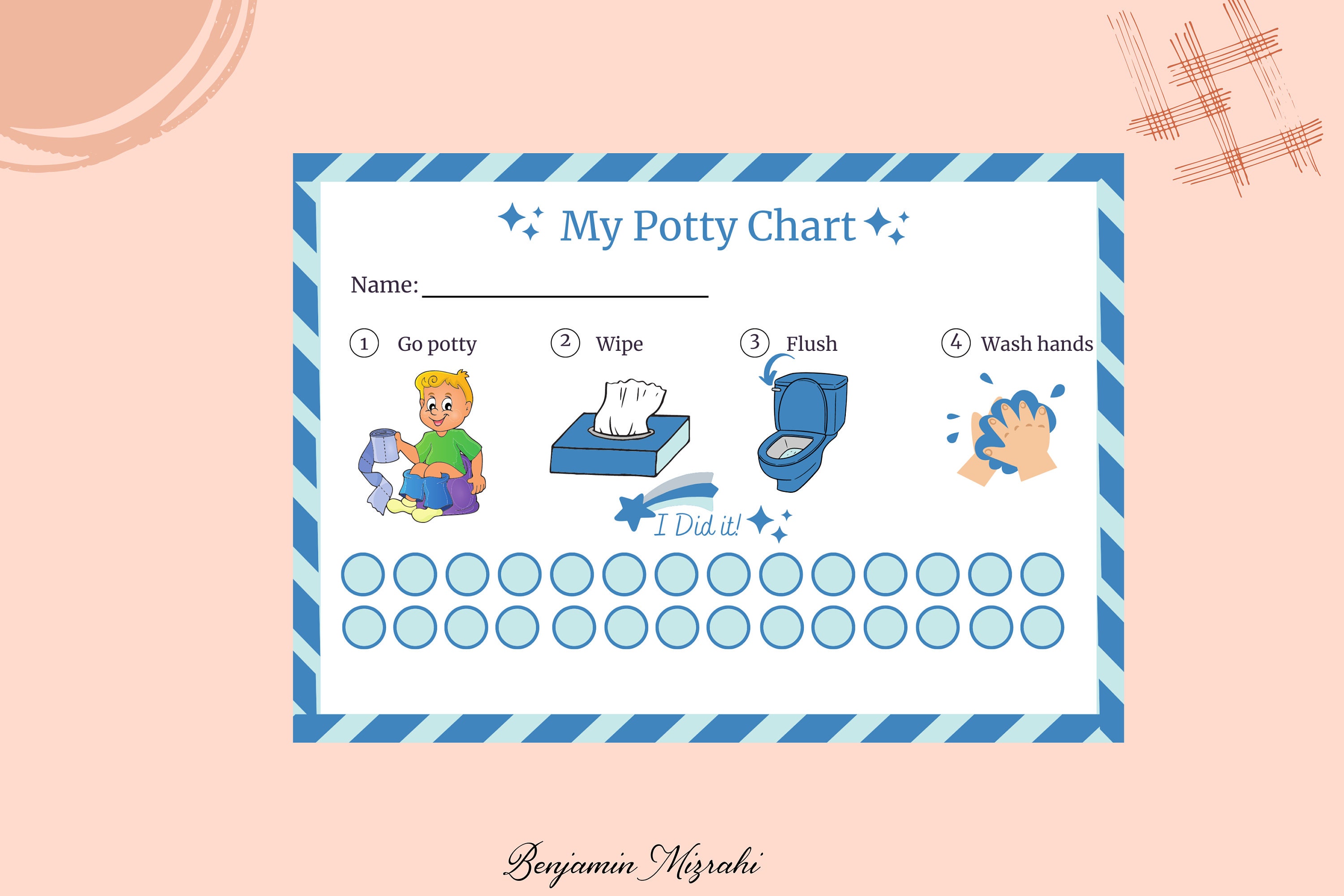 Potty Training Chart Step by Step for Girls and Boys Toilet - Etsy