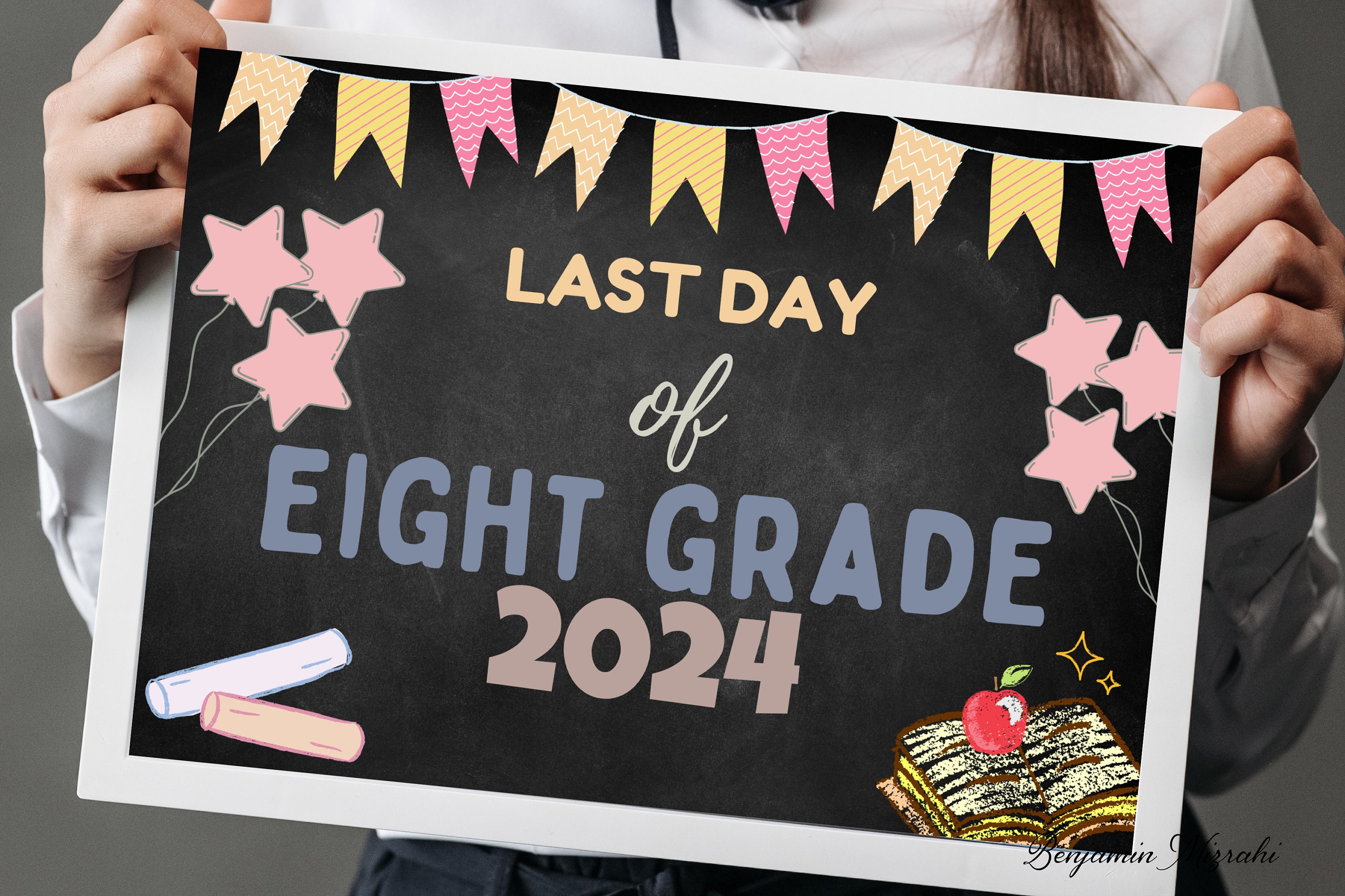 Last Day of School Printable Chalkboard Signs instant Download Last Day ...