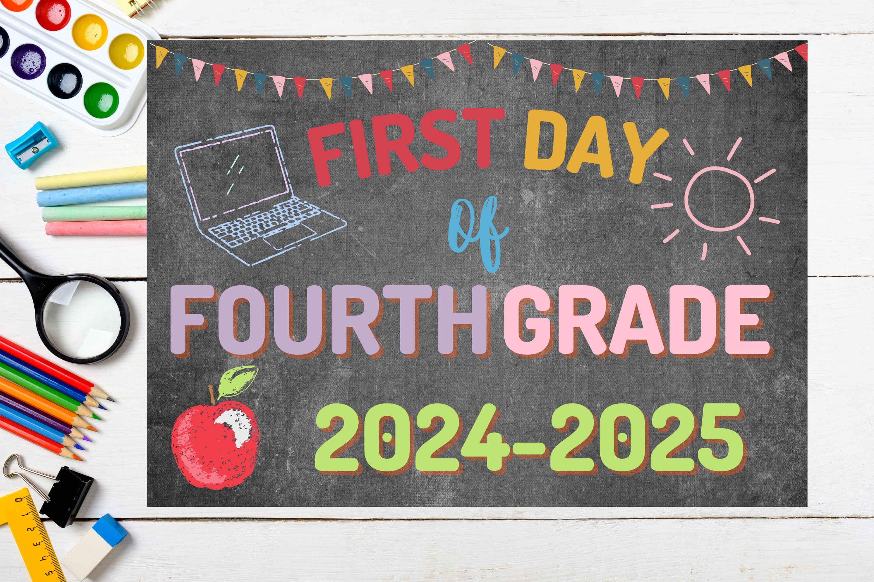 Editable First or Last Day of School Sign Any Grade Sign for Boy or ...