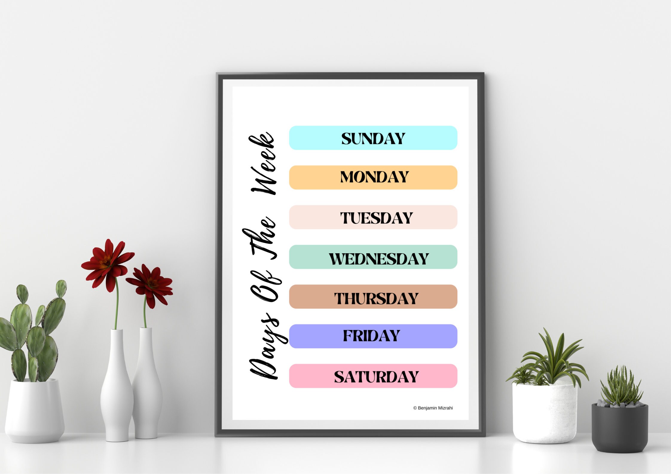 Days of the Week Printable, Learning the Seven Days of the Week, School ...