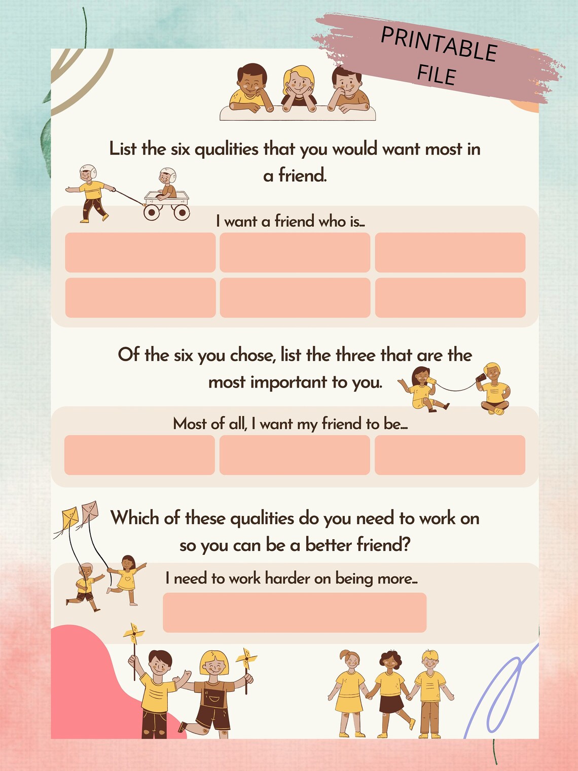 Good Vs Bad Friends Poster – Social Skills Activity (printable) - Etsy