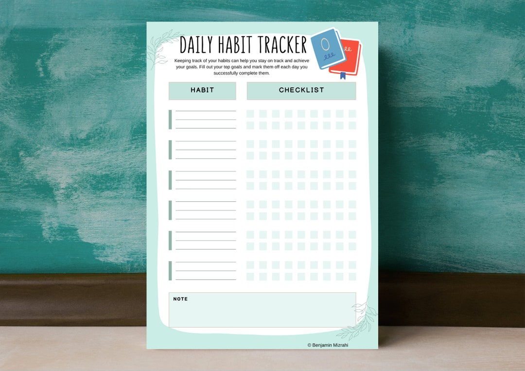 Daily Habit Tracker | Pastel Color | Daily Habit | Printable Goal ...