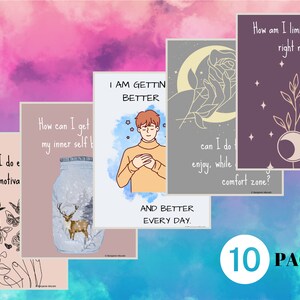 Positive Affirmation Cards, Printable Quotes, Editable Canva Template ...