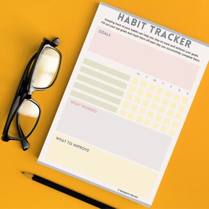 Minimalist Daily Habit Tracker Printable | Goal Planner | Simple Tasks ...