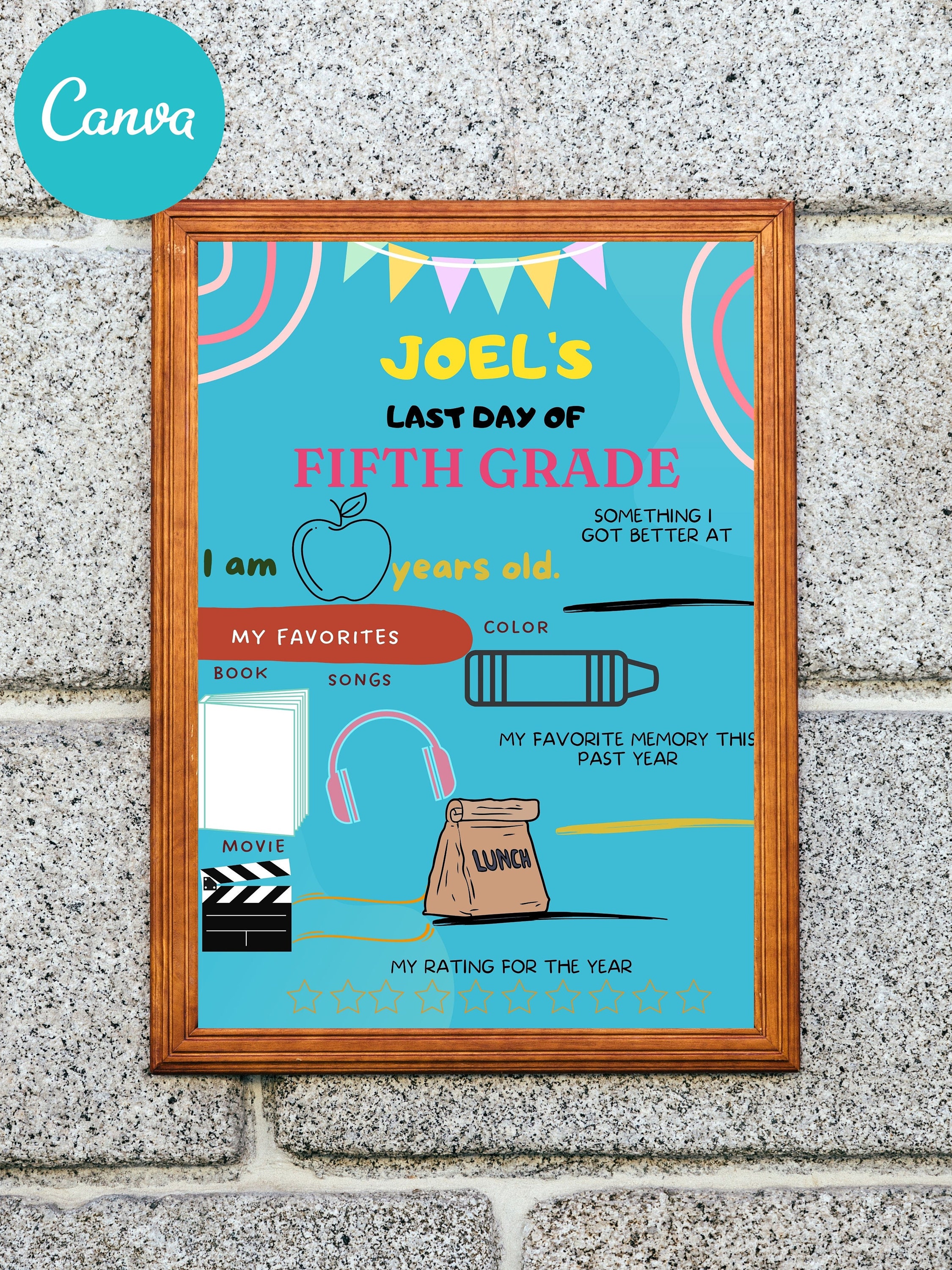 Editable First Or Last Day Of School 5th Grade Boy Or Girl Etsy editable-first-or-last-day-of-school-5th-grade-boy-or-girl-etsy